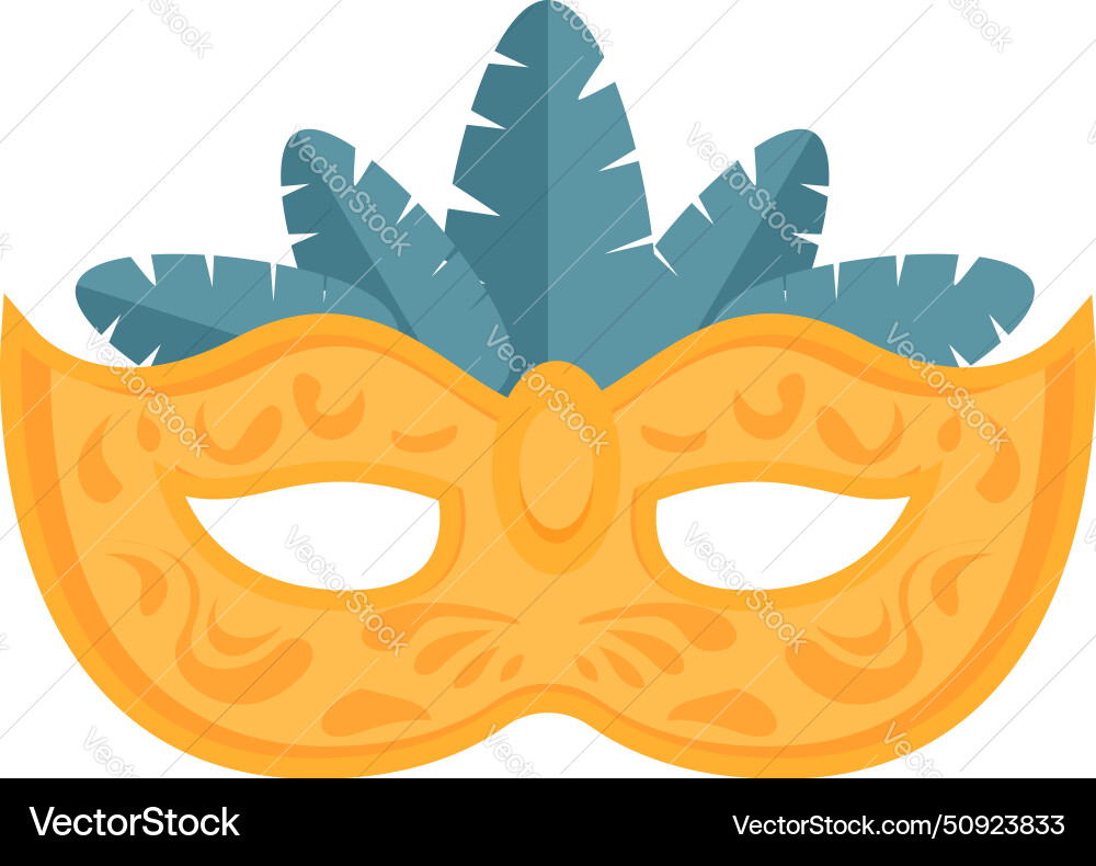 Decoration carnival mask icon cartoon Royalty Free Vector