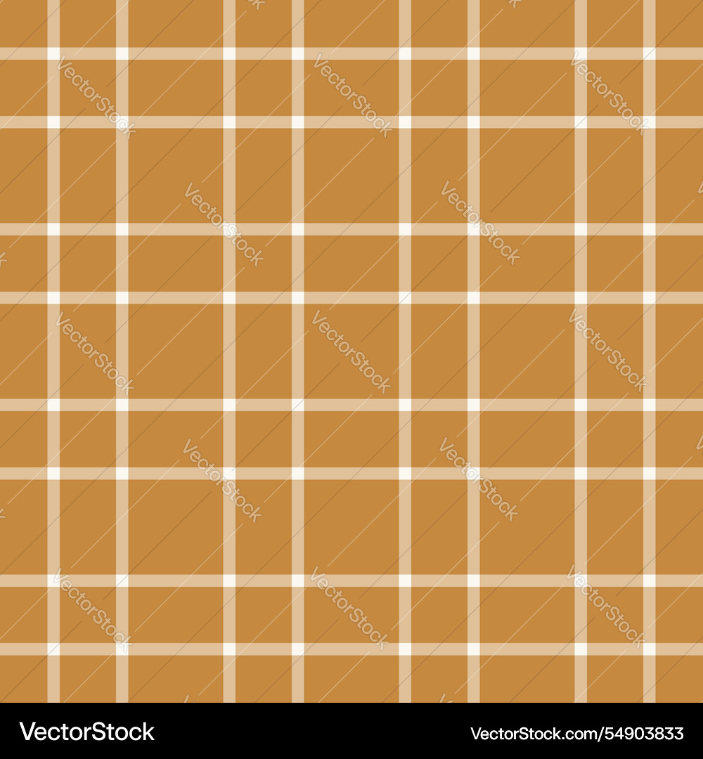 Elegant brown and cream plaid pattern perfect Vector Image