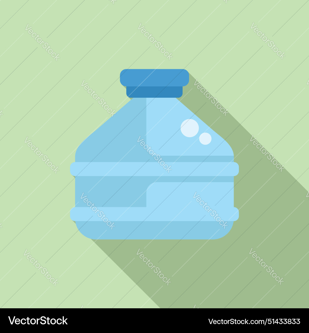 Flat design icon of gallon water jug Royalty Free Vector