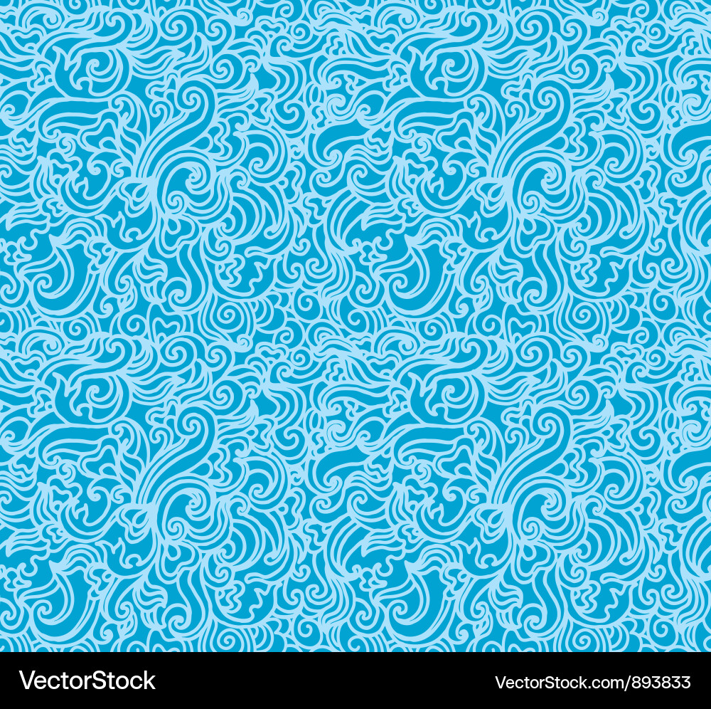 Hand drawn wave pattern Royalty Free Vector Image