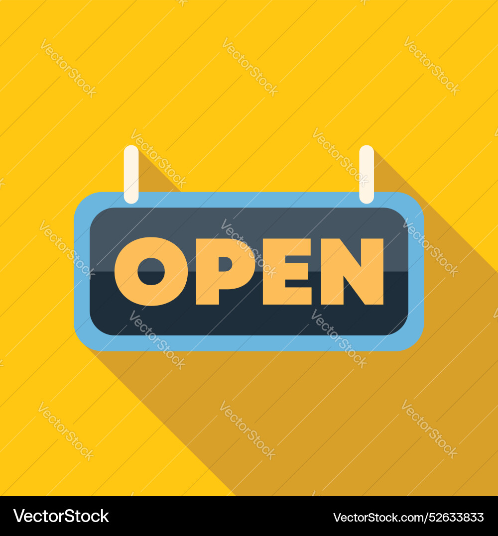 Hanging open sign displaying business availability