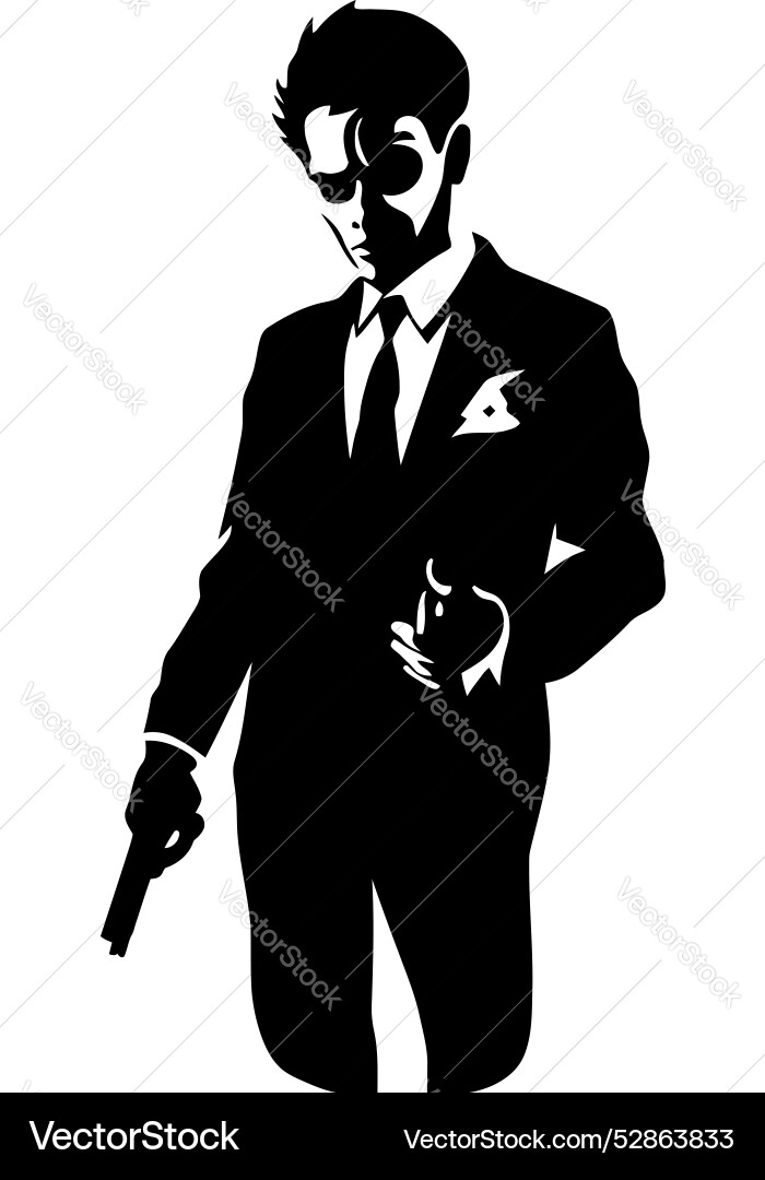 Haunting horror murderer iconic symbol malevolent Vector Image