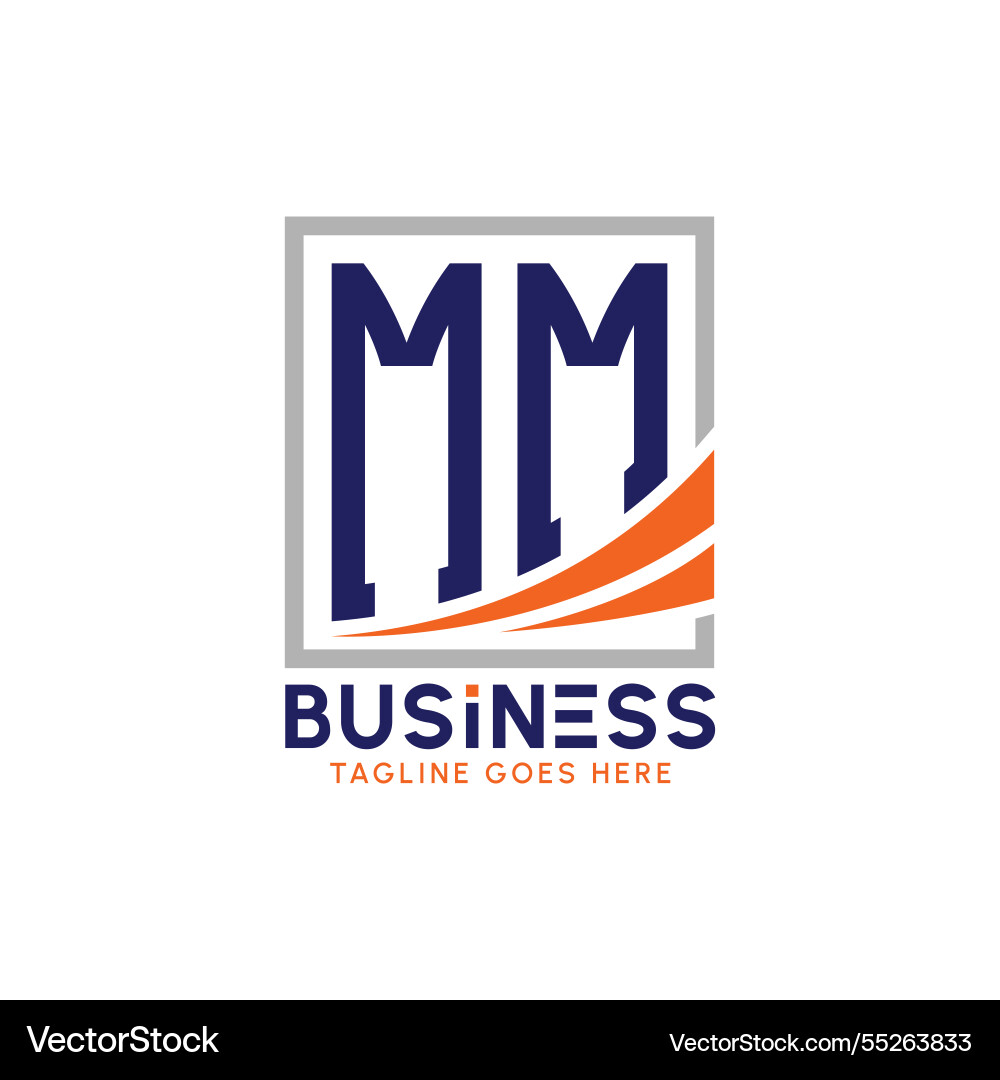 Letter mm business logo modern Royalty Free Vector Image