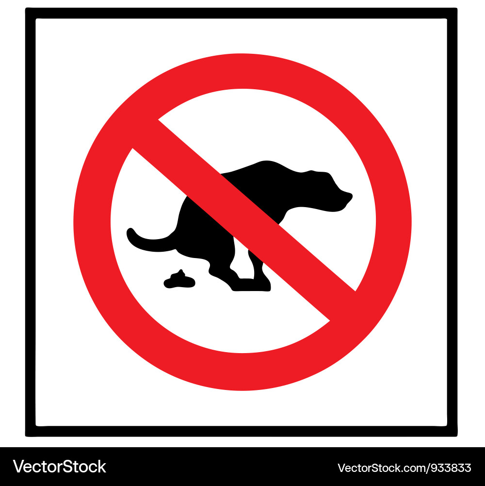 No dog shit icon Royalty Free Vector Image - VectorStock