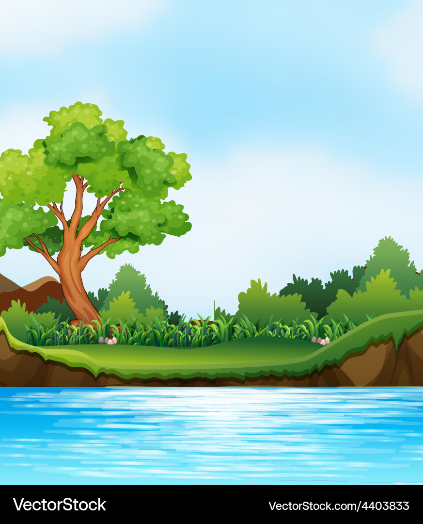 River view Royalty Free Vector Image - VectorStock