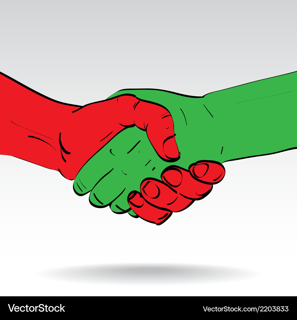 Shaking hands Royalty Free Vector Image - VectorStock
