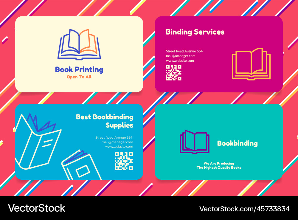 Book printing bookbinding service best supplies Vector Image