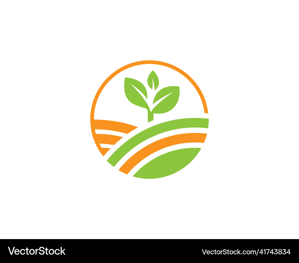 Creative circle green leaf growing plant – Royalty-Free Vector ...