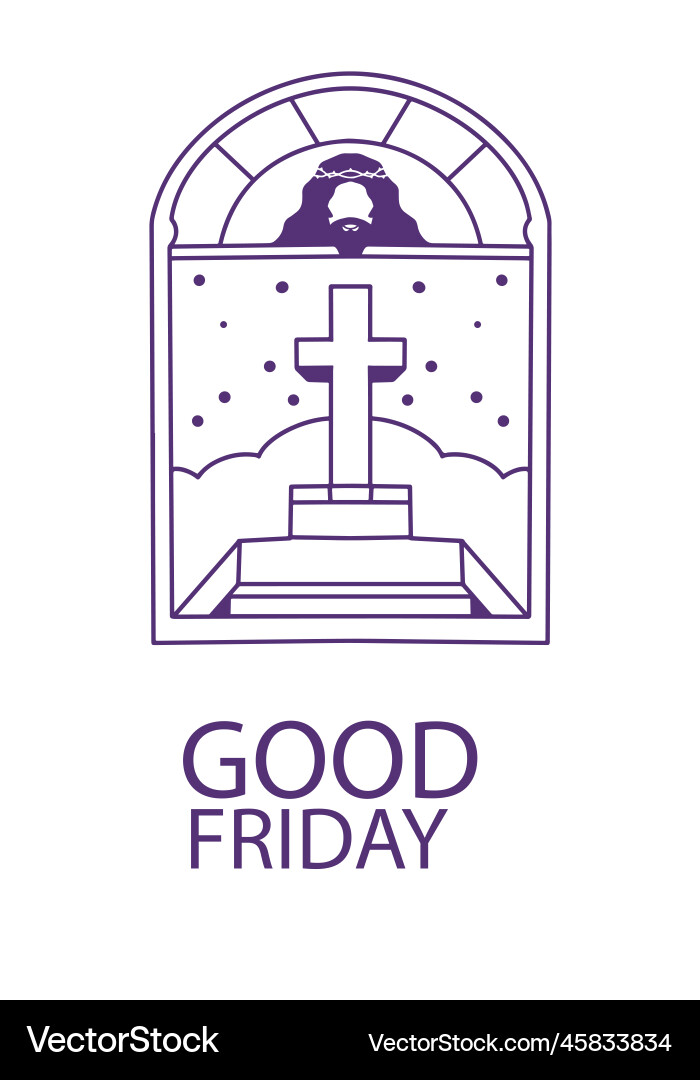 Good friday line Royalty Free Vector Image - VectorStock