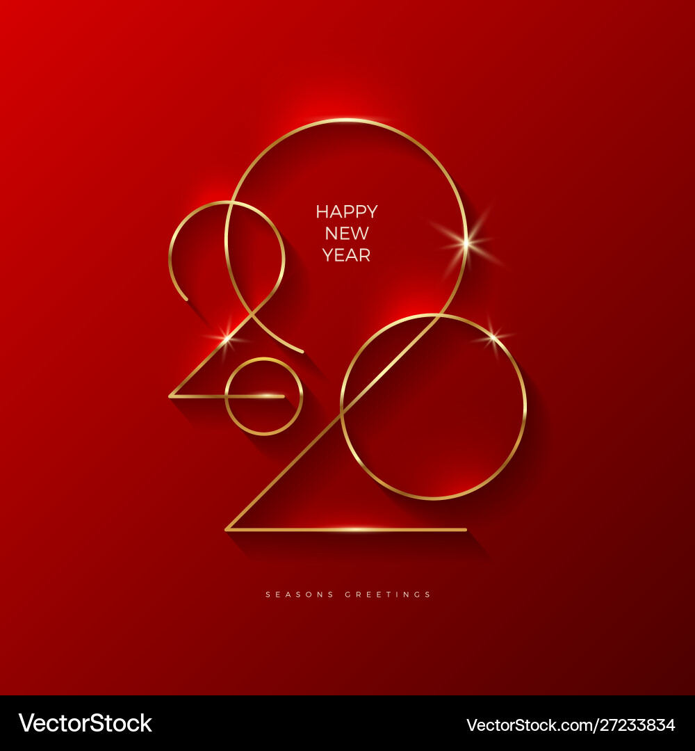 New year greeting card design Royalty Free Vector Image