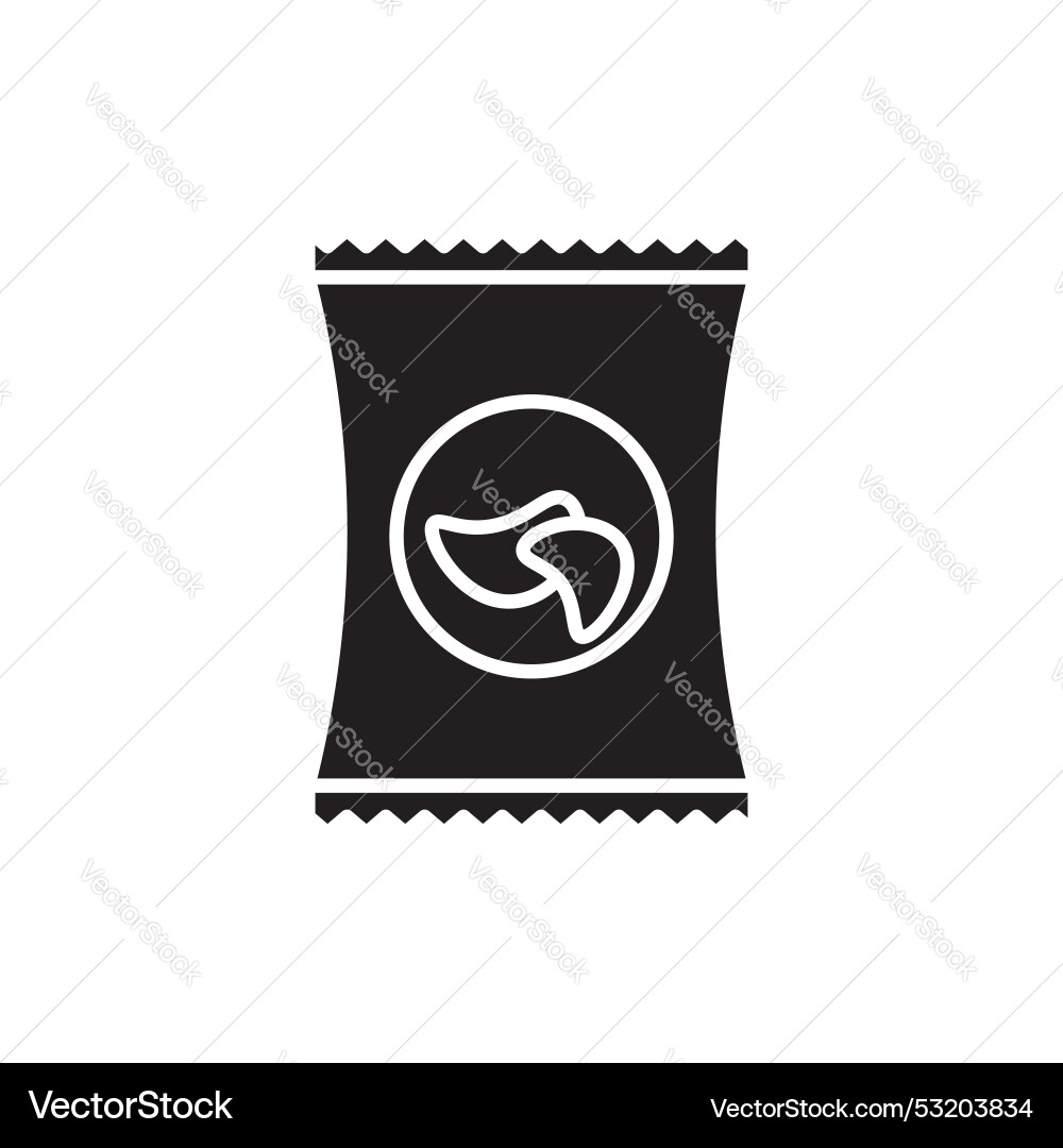 Potato chips icon set crisp bag snack symbol Vector Image