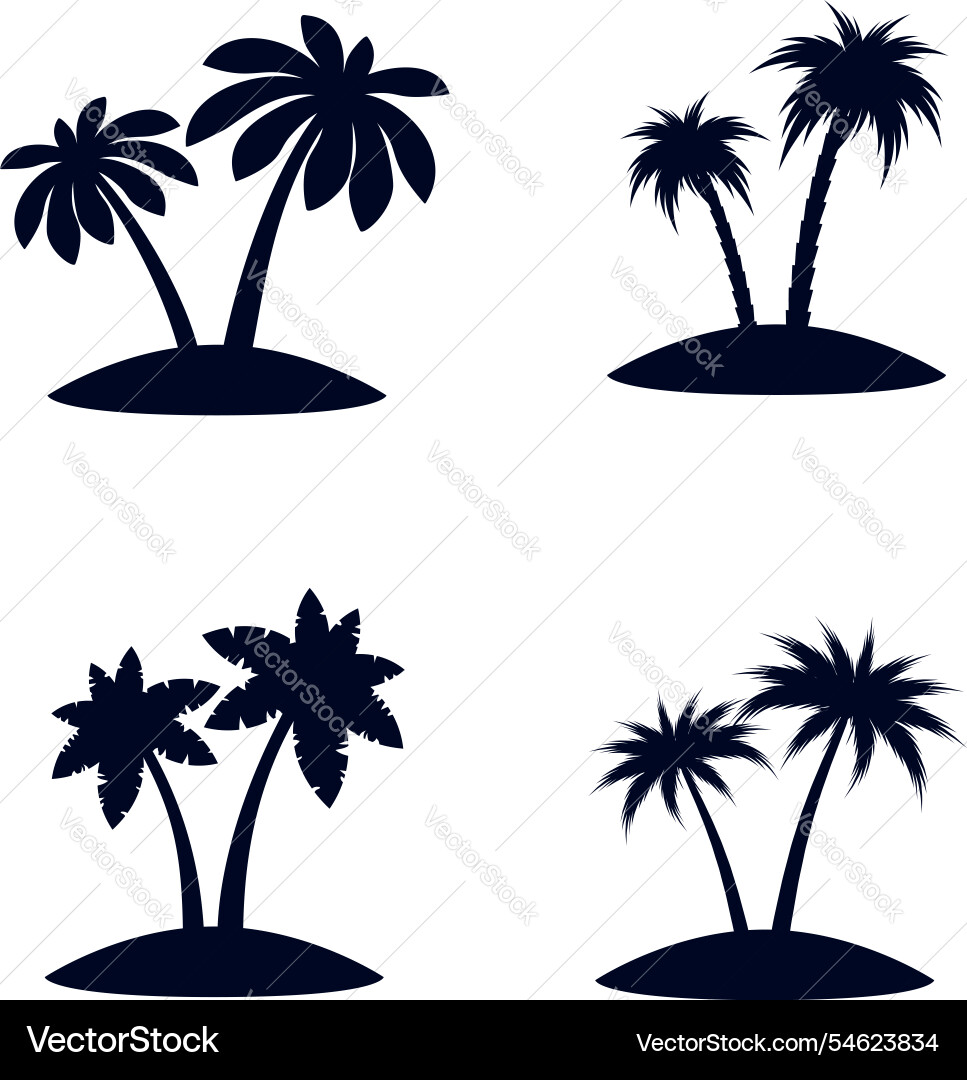 Tropical palm trees Royalty Free Vector Image - VectorStock