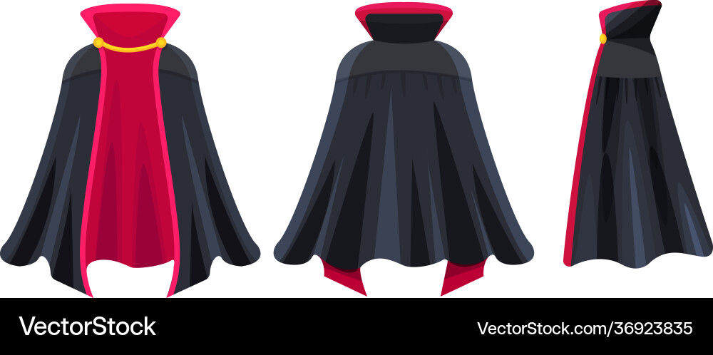 Black cape superhero dracula vampire Royalty Free Vector