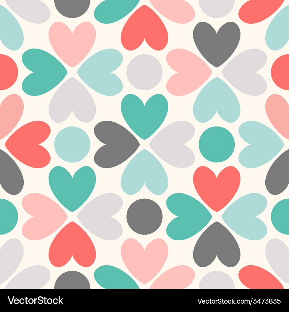 Floral seamless pattern red green black and white Vector Image