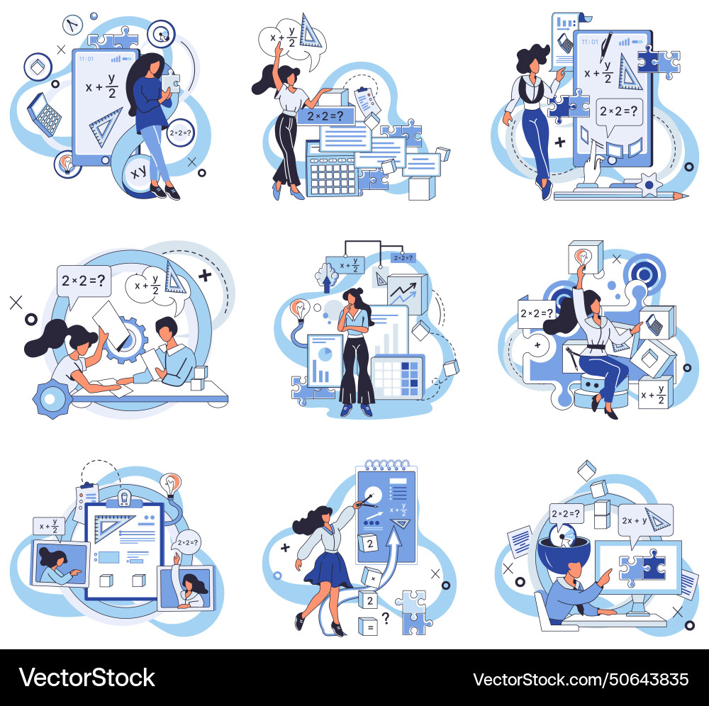 Mathematics mathematical intelligence thrives Vector Image