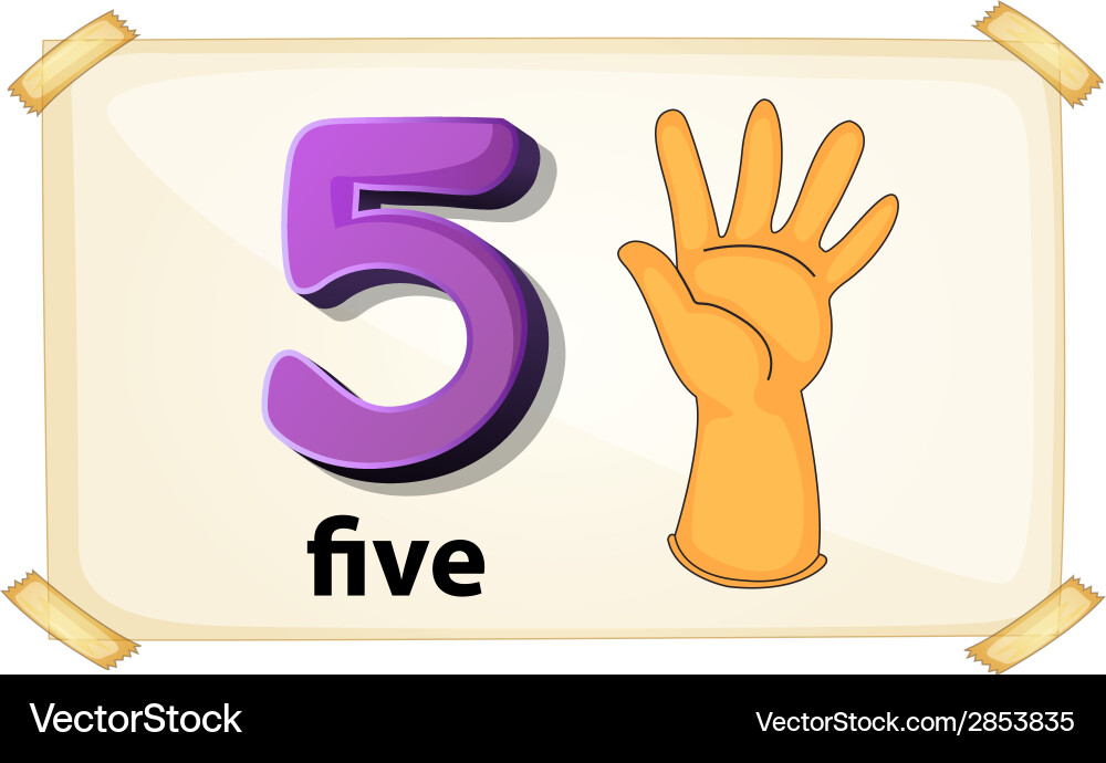 Number 5 Royalty Free Vector Image - VectorStock