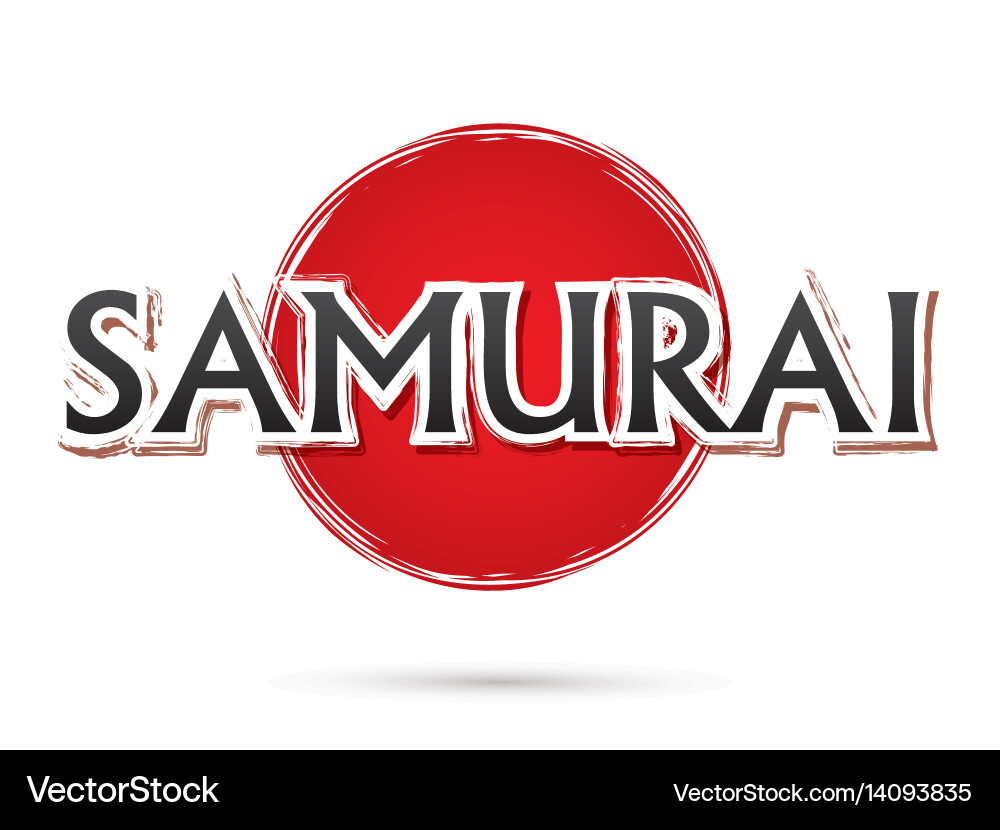 Samurai Font - Japanese Style Royalty Free Vector Image