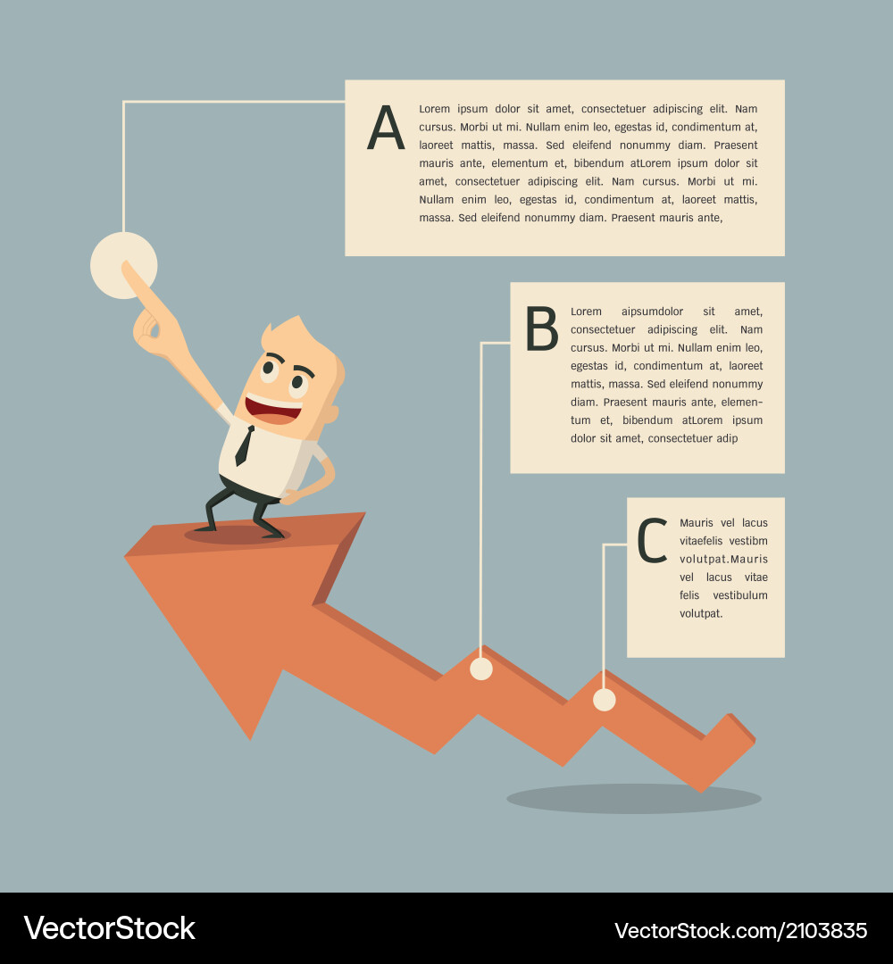 Success graph infographic Royalty Free Vector Image