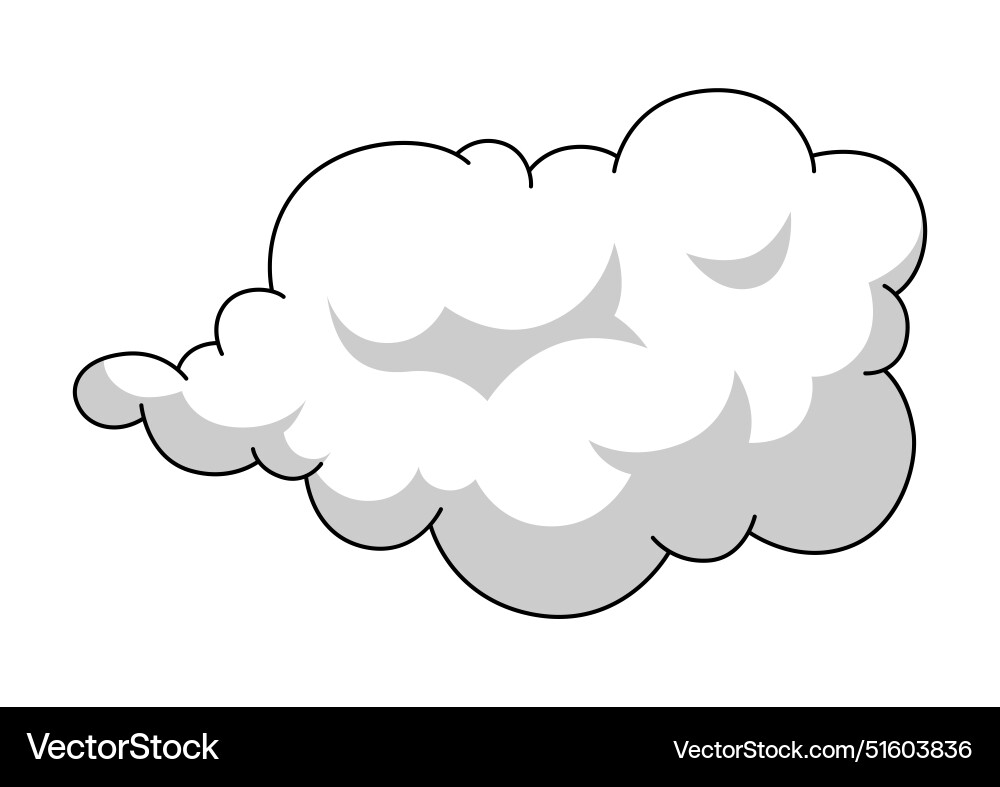 Cartoon of smoke comic image Royalty Free Vector Image