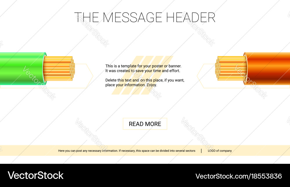 Electrical insulated stranded copper wires Vector Image