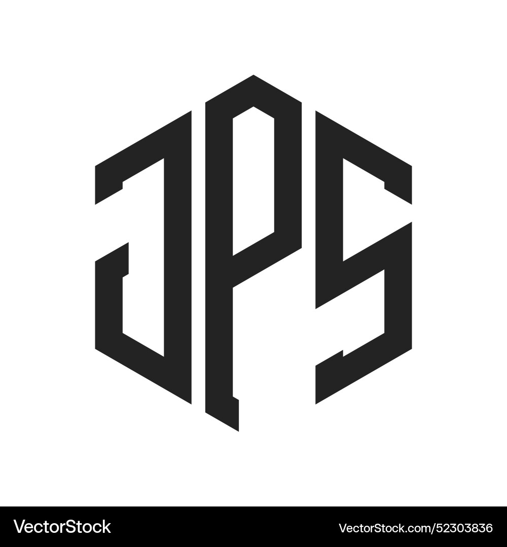 Jps logo design initial letter monogram Royalty Free Vector