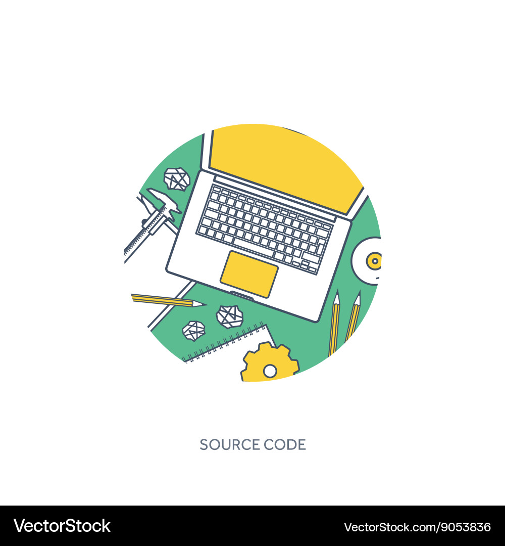 Lined outline engineering Royalty Free Vector Image