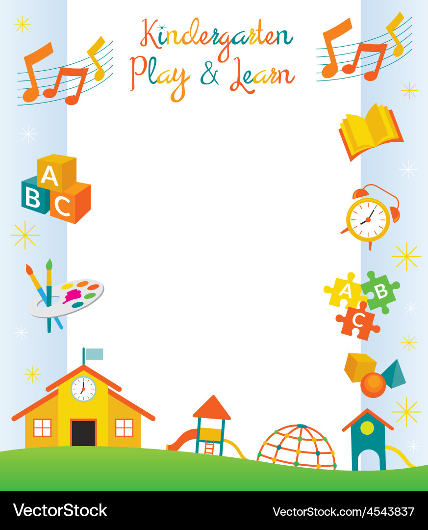 Children's Education Frame Royalty Free Vector Image