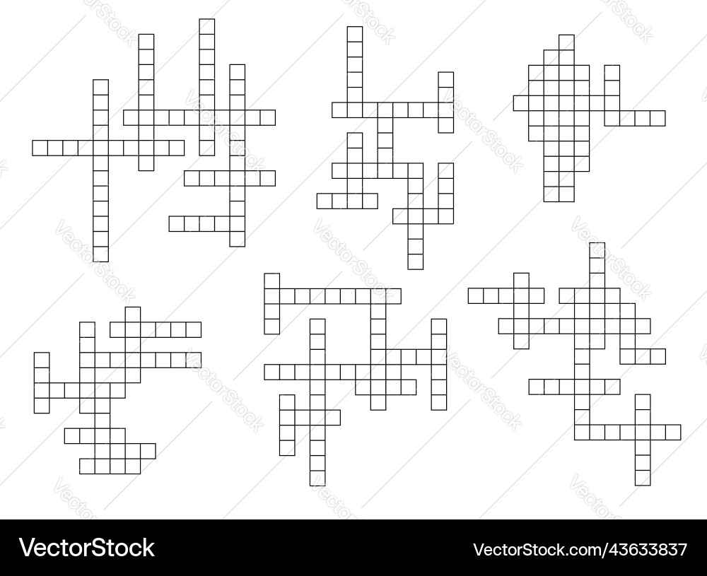Crossword Puzzle Grid Royalty Free Vector Image