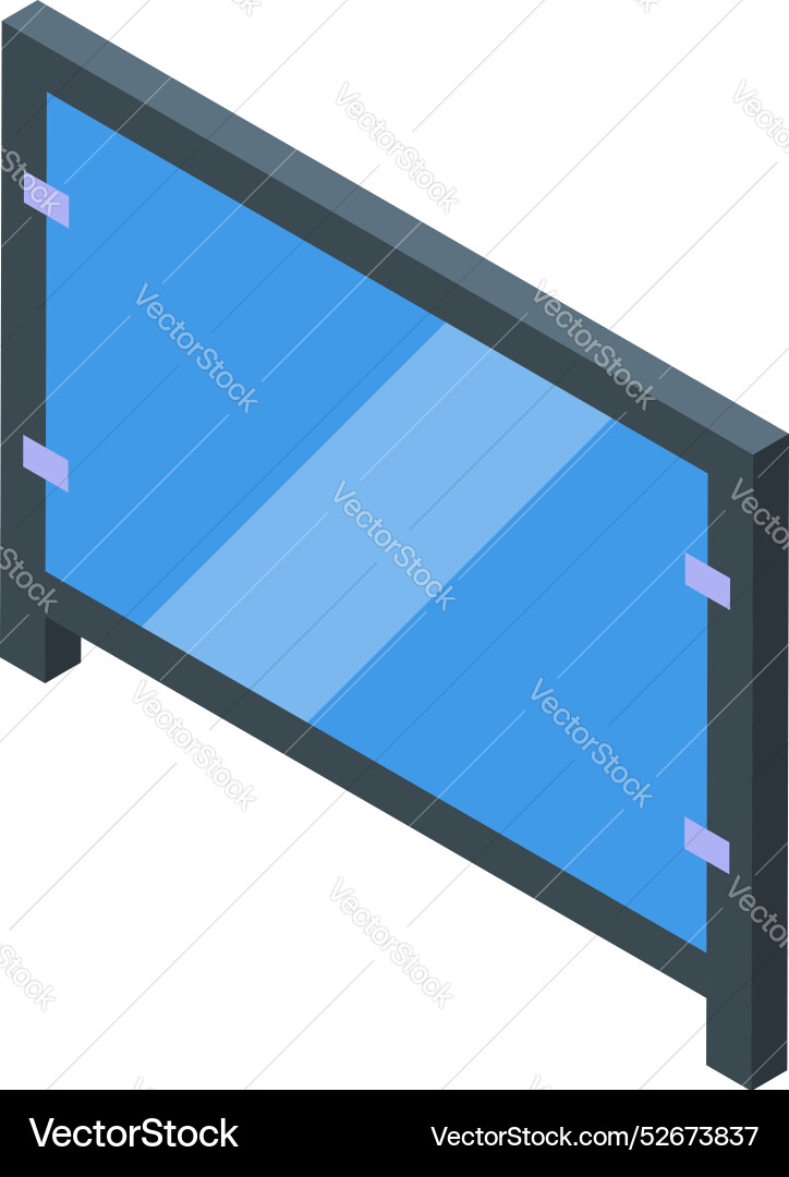 Glass panel fence providing safety and security Vector Image