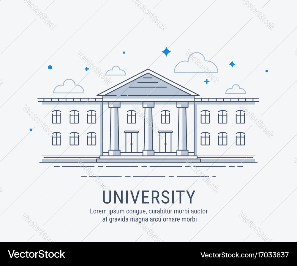 University building Royalty Free Vector Image - VectorStock