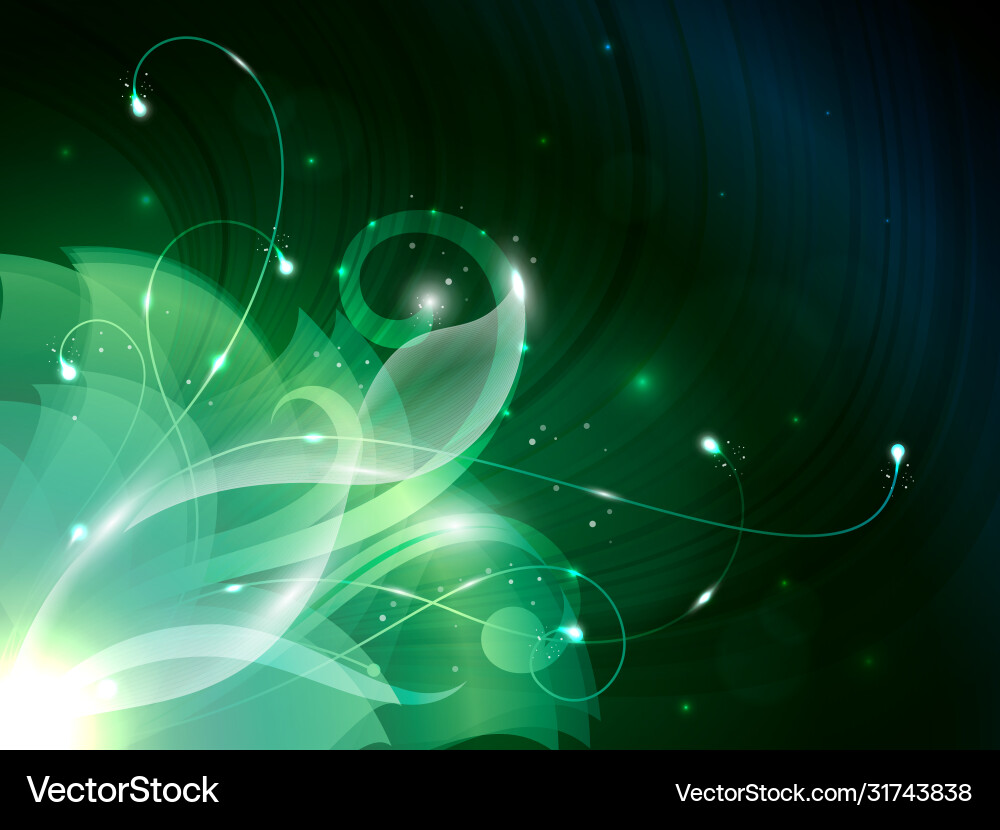 Fiery flower abstract background Royalty Free Vector Image