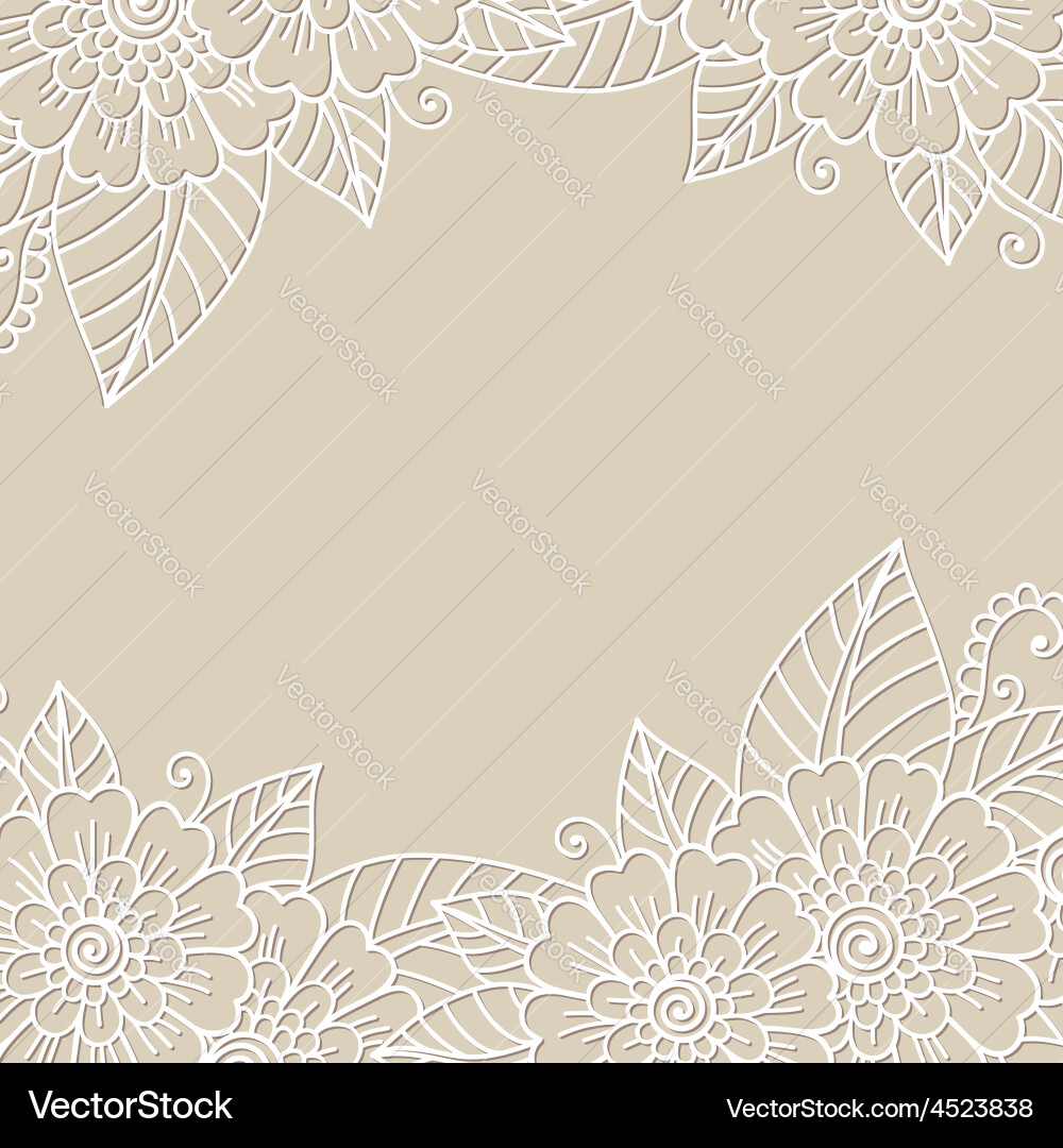 Floral Ornament Frame Royalty Free Vector Image