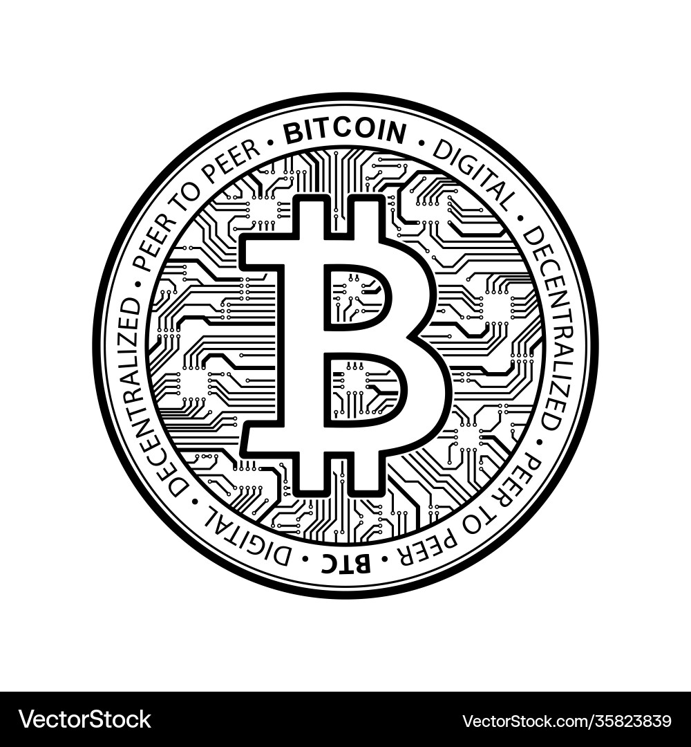 Bitcoin Royalty Free Vector Image - VectorStock Bitcoin Royalty Free Vector Image - VectorStock