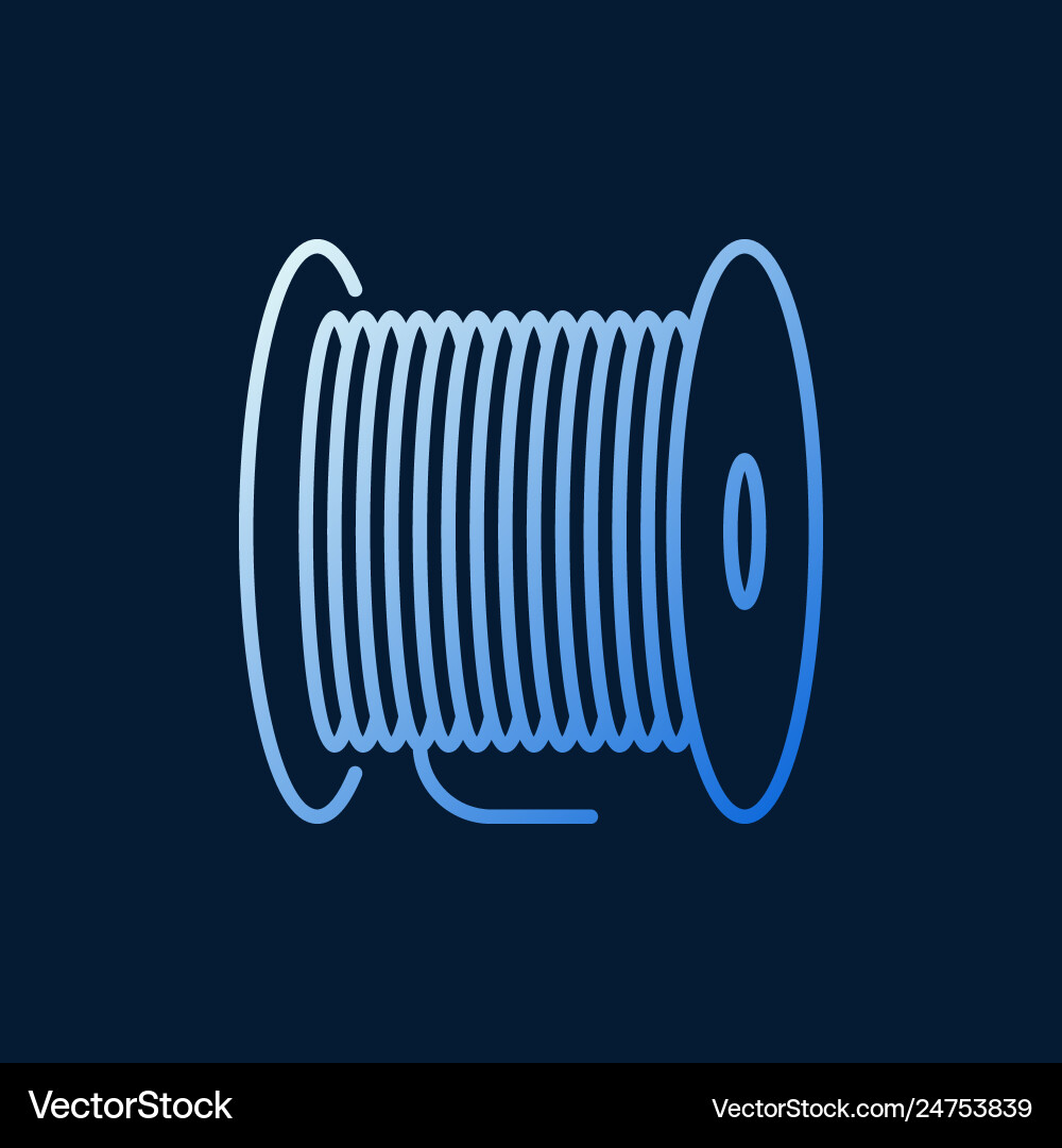 Fiber optic cable bobbin concept blue Royalty Free Vector