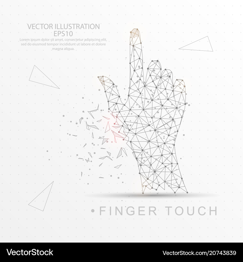 Wireframe Finger Touch Vector Images (over 400)
