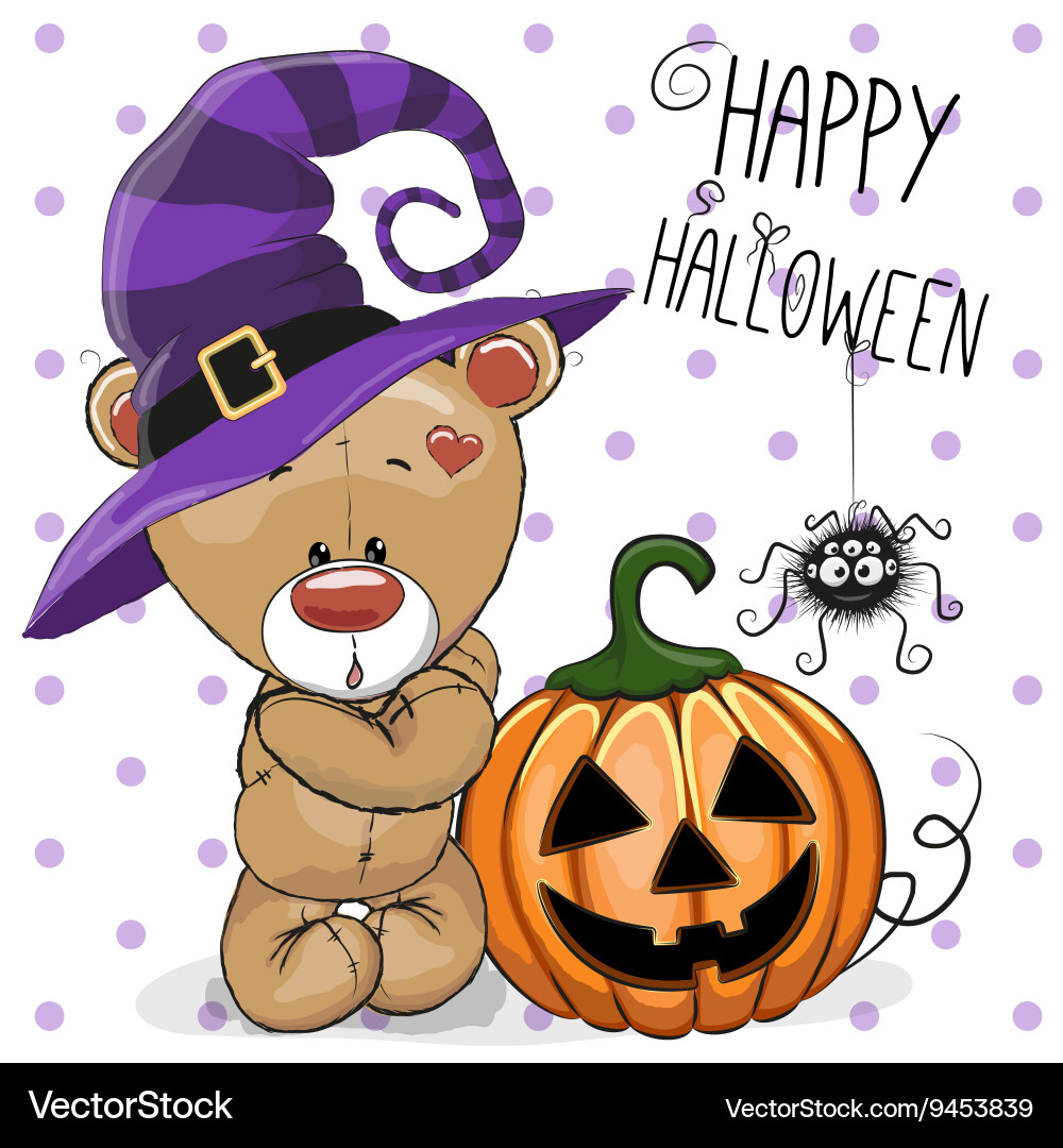 Halloween bear Royalty Free Vector Image - VectorStock