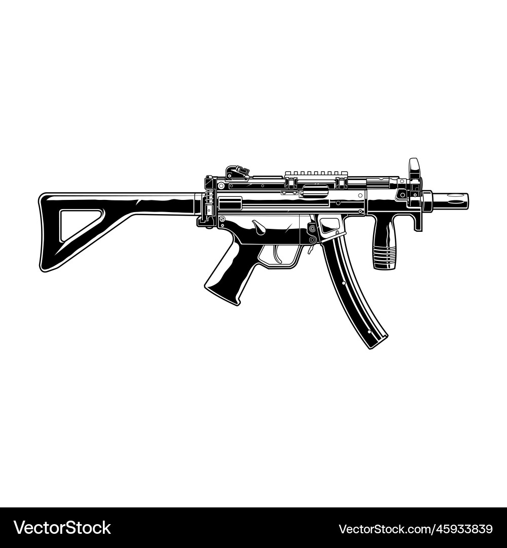 Heckler & Koch MP5 Royalty Free Vector Image