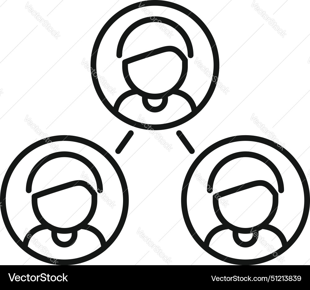Social community human group icon outline Vector Image