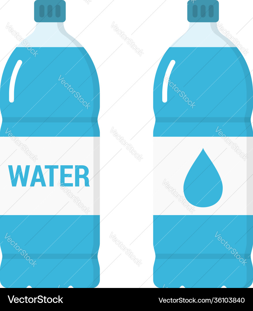 Bottles water Royalty Free Vector Image - VectorStock