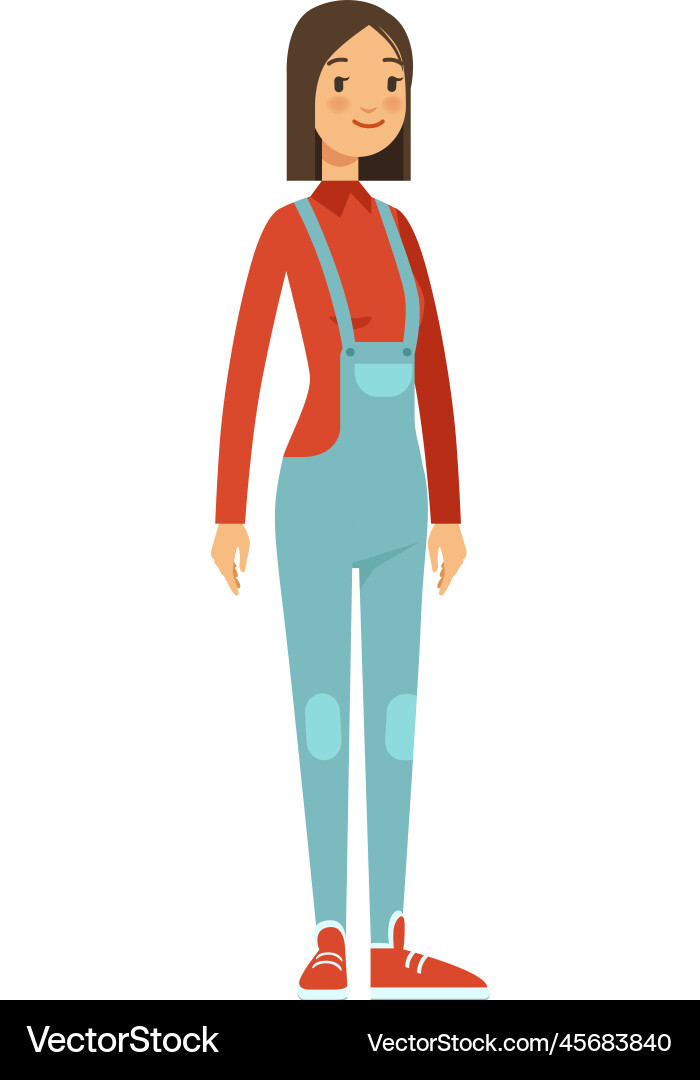 Female worker in construction outfit cartoon Vector Image