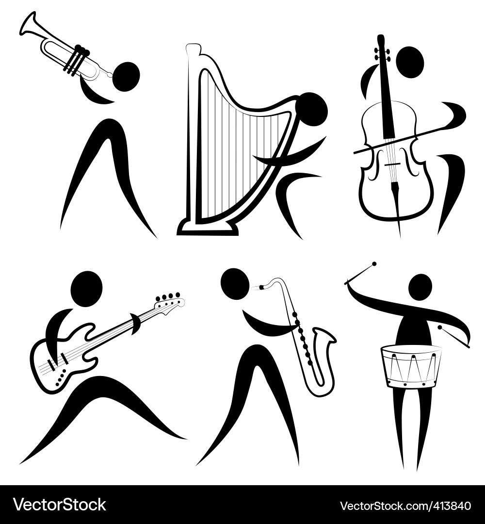 Musician symbol Royalty Free Vector Image - VectorStock