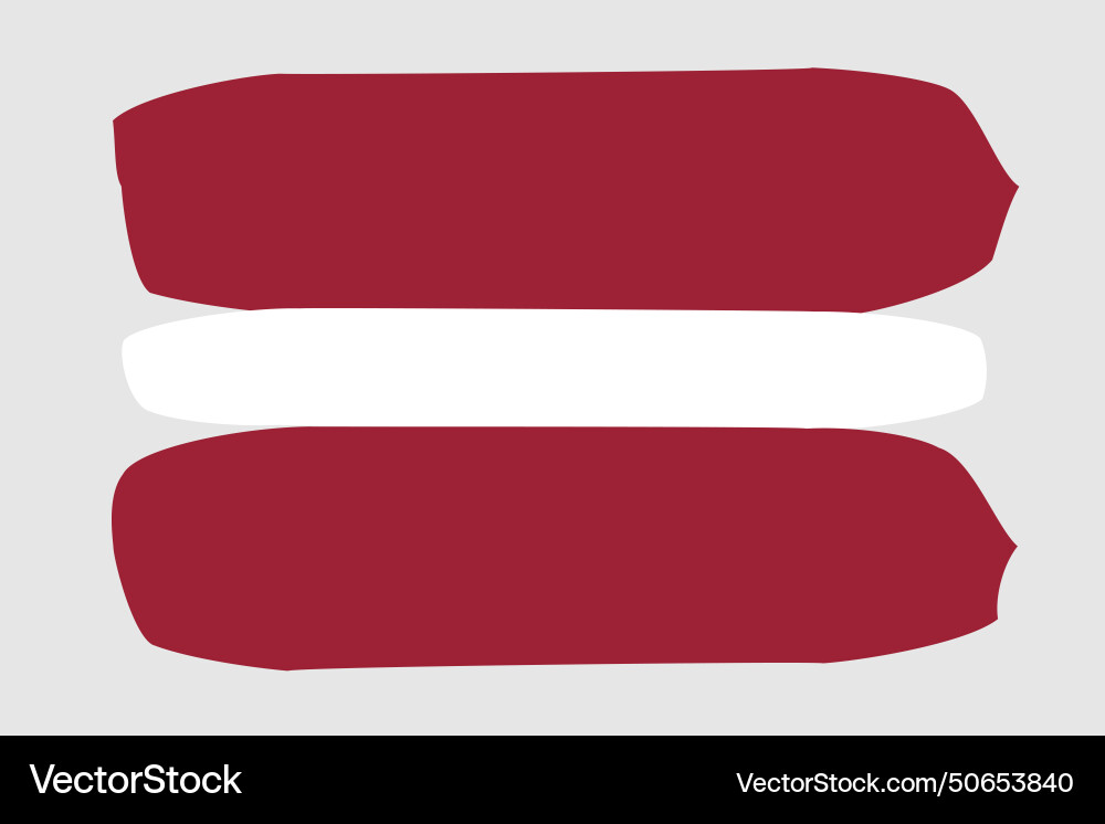 Painted flag of latvia Royalty Free Vector Image