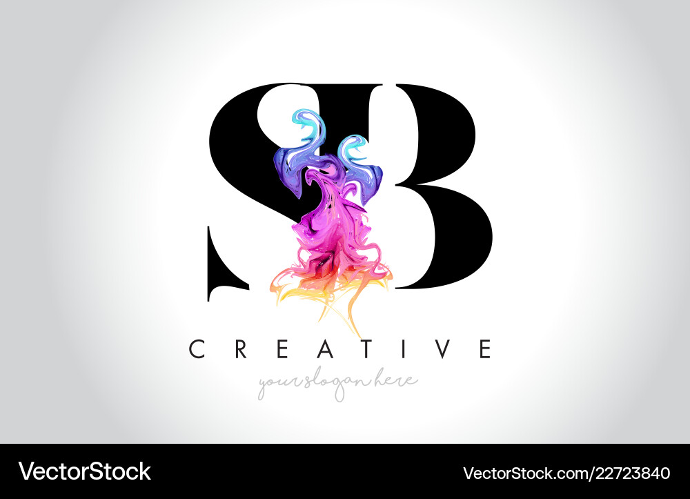 Sb vibrant creative leter logo design Royalty Free Vector