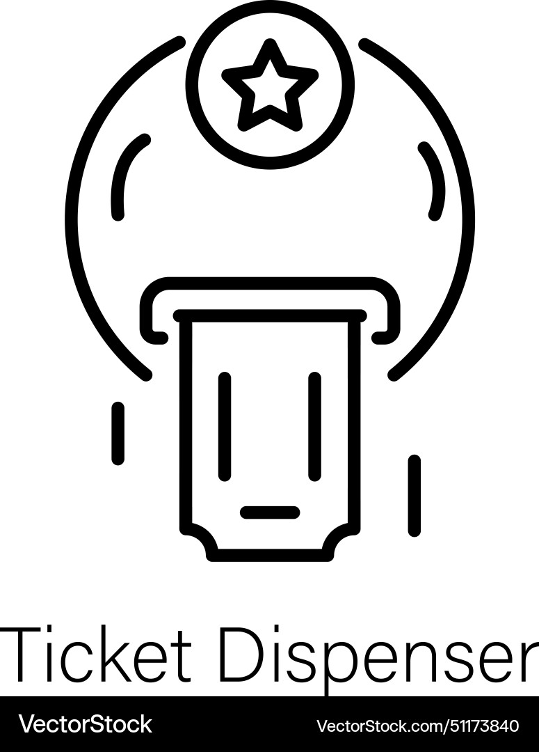 Ticket dispenser Royalty Free Vector Image - VectorStock