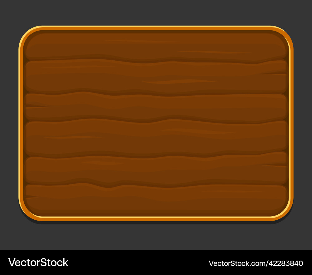 Wood ui background in cartoon style Royalty Free Vector