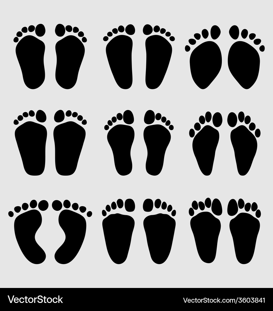 Baby feet Royalty Free Vector Image - VectorStock