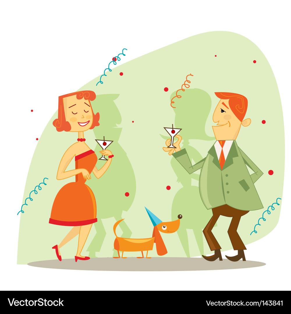 Cocktail party Royalty Free Vector Image - VectorStock