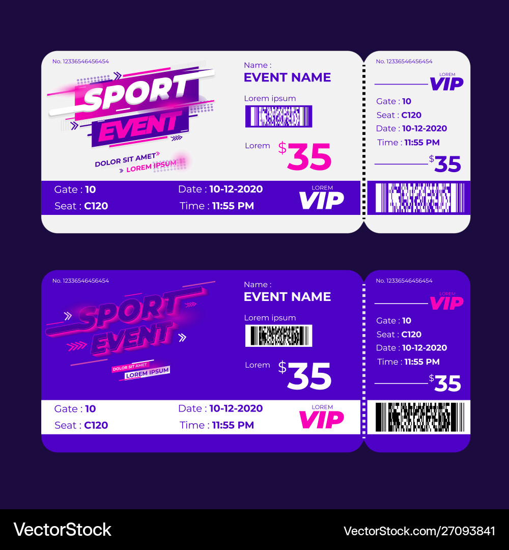 Sporting Event Ticket Template