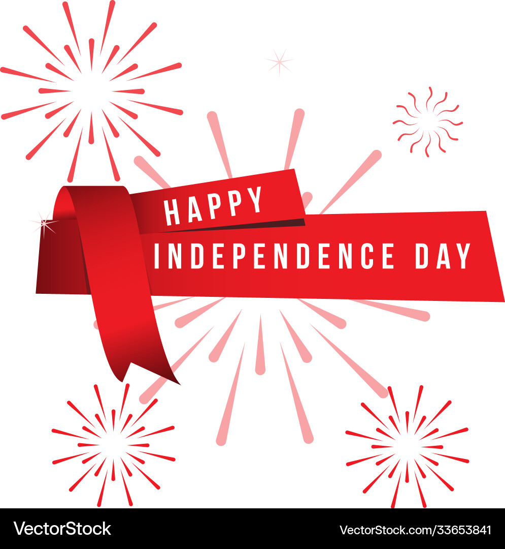 Happy independent day template design Royalty Free Vector