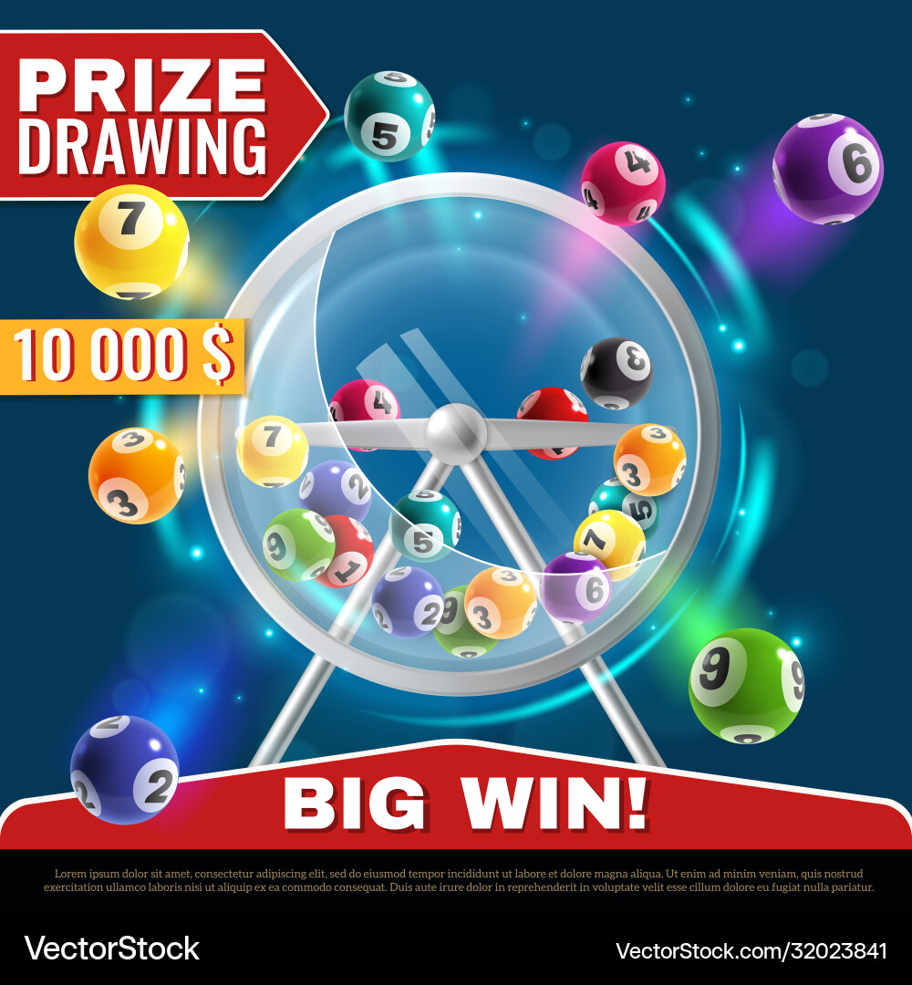 Lottery Wheel with Balls Royalty Free Vector Image